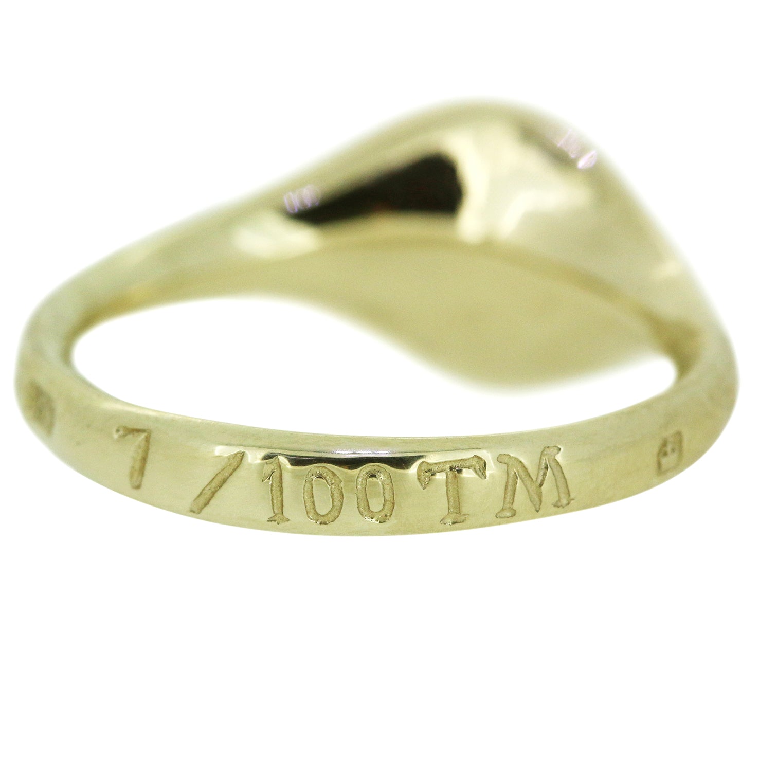 Lightweight Pigeon Signet with Pink Sapphire - 9ct Gold - Tessa ...